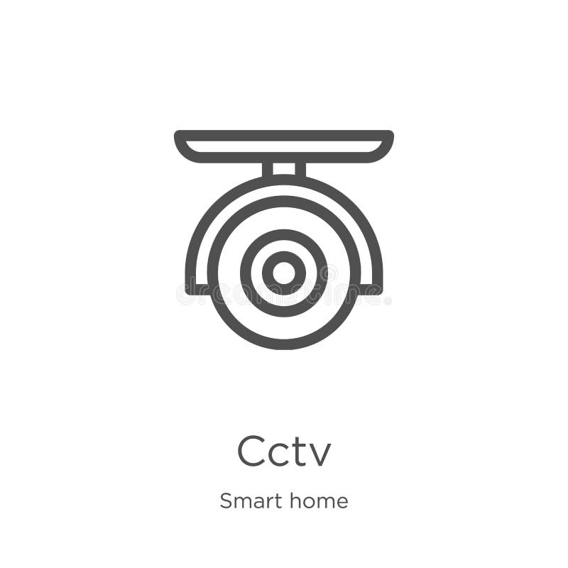 Cctv Camera Icon Vector from Real Estate Collection. Thin Line Cctv ...