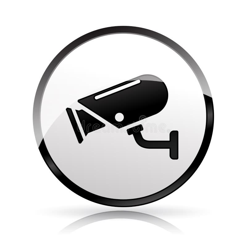 CCTV Icon. Vector Security Camera Symbol Stock Vector - Illustration of ...