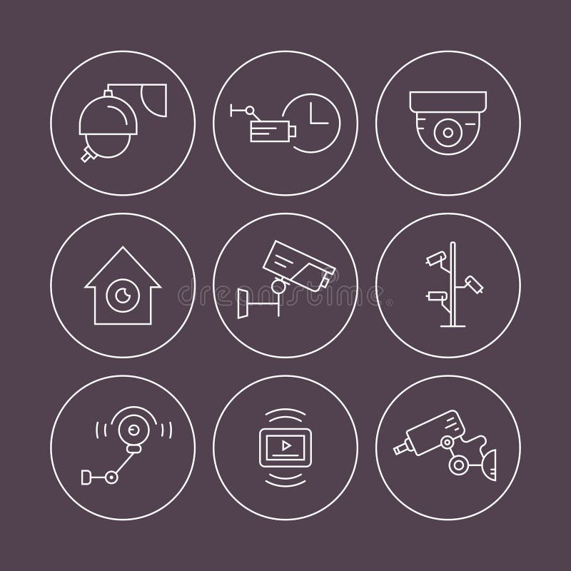 CCTV icons stock vector. Illustration of clipart, detailed - 72689162