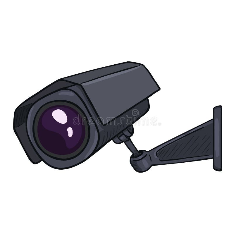 CCTV Illustration. Vector Cartoon Security Camera Stock Vector ...
