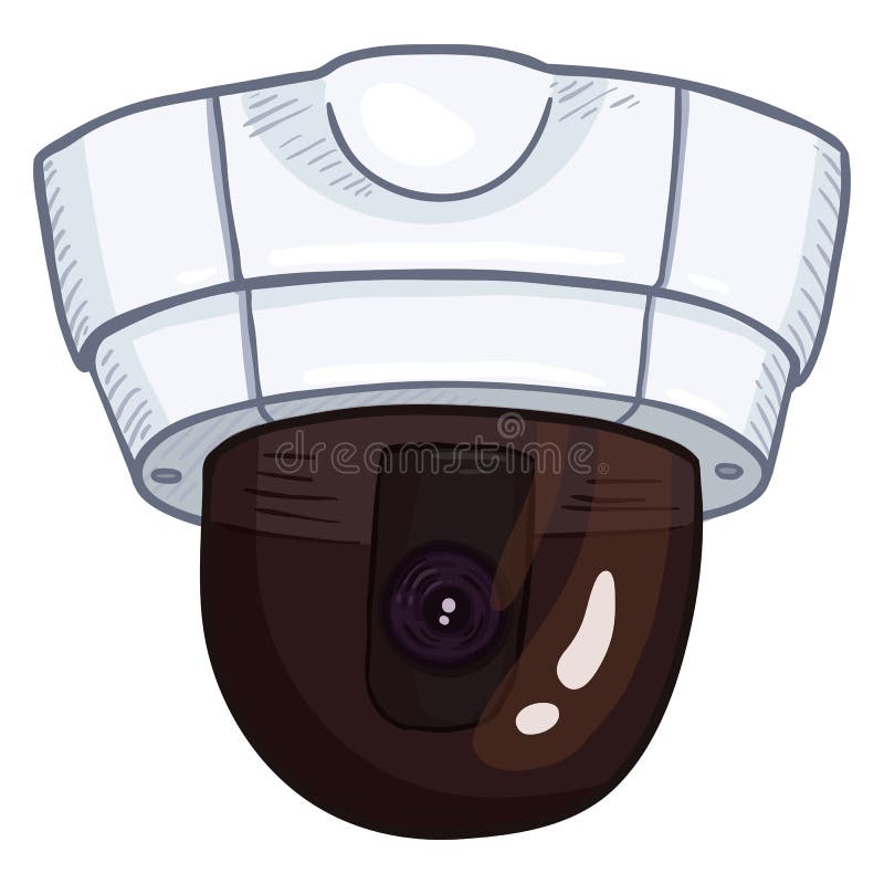 CCTV Illustration. Vector Cartoon Security Camera Stock Vector ...