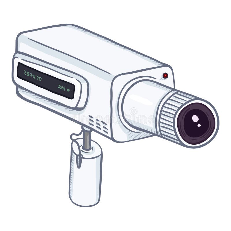 CCTV Illustration. Vector Cartoon Security Camera Stock Vector ...