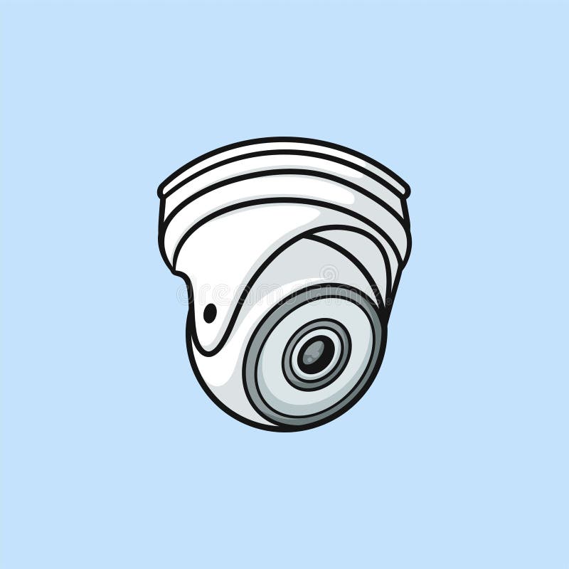 CCTV Illustration White Security Camera Cartoon Vector Stock Vector ...