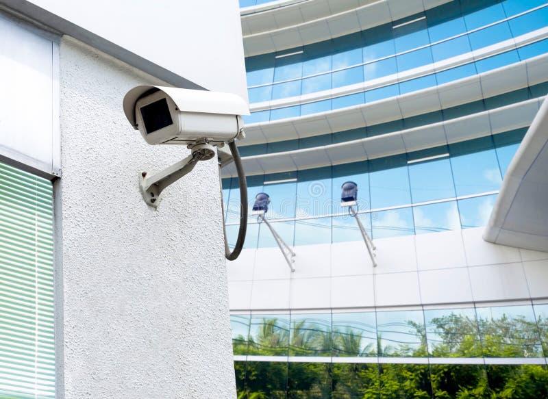 Cctv Installed Outdoor To Protect Security Stock Photo - Image of ...