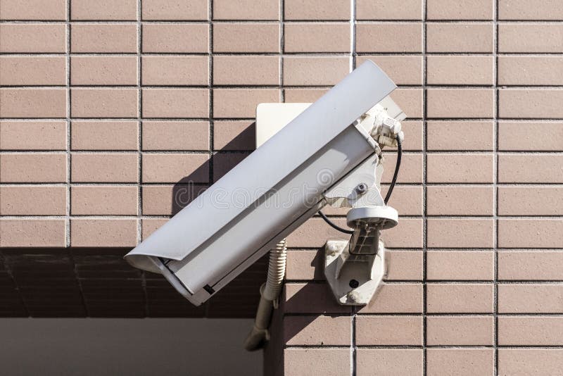 CCTV installed outside stock image. Image of modern - 145913753