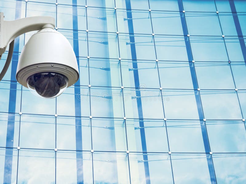 Cctv Installed on the Wall , Outdoor Security Stock Image - Image of ...