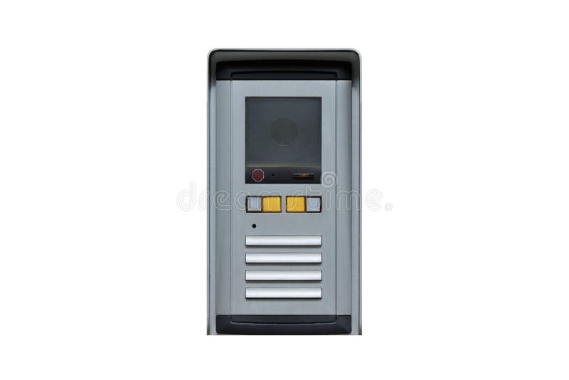 Intercom Isolated on White Background Stock Photo - Image of button ...
