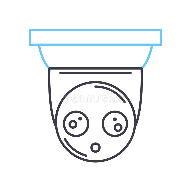CCTV Line Icon, Outline Symbol, Vector Illustration, Concept Sign Stock ...