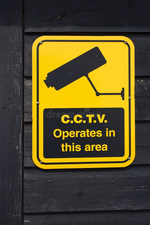 Cctv Operates in this Area Sign Stock Image - Image of safety, security ...
