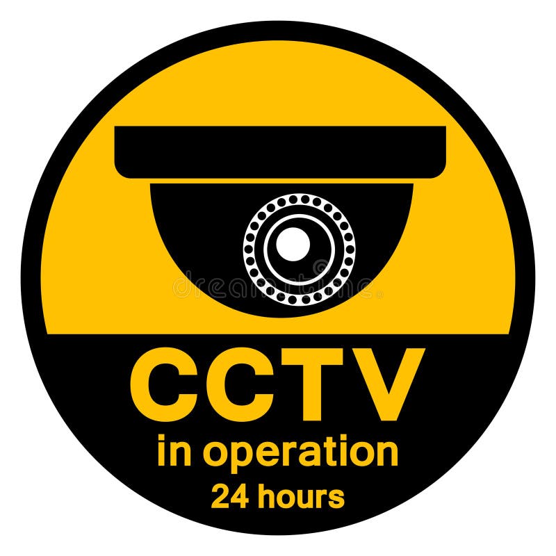 CCTV in Operation 24 Hours Symbol Sign, Vector Illustration, Isolate on ...