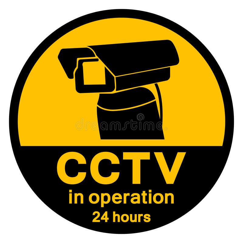 CCTV in Operation 24 Hours Symbol Sign, Vector Illustration, Isolate on ...