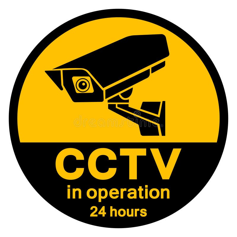 CCTV in Operation 24 Hours Symbol Sign, Vector Illustration, Isolate on ...