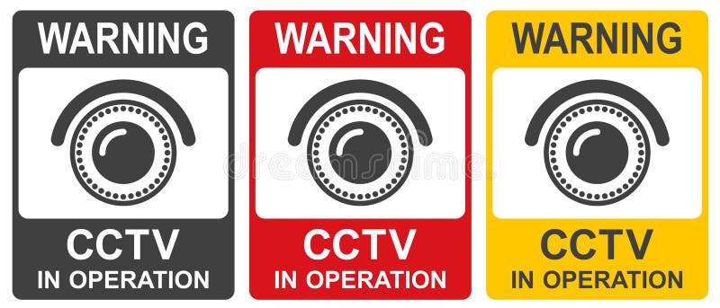 CCTV in Operation Sign in Two Colors. Vector Illustration Stock Vector ...