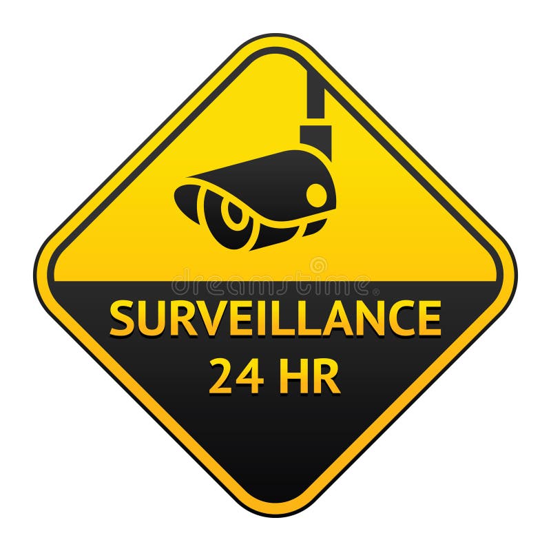 CCTV Pictogram, Video Surveillance Sign Stock Vector - Illustration of ...