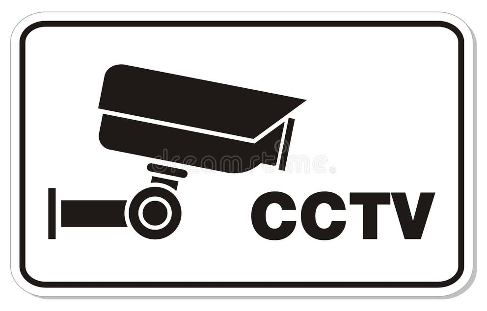 CCTV rectangle sign stock vector. Illustration of information - 34386934