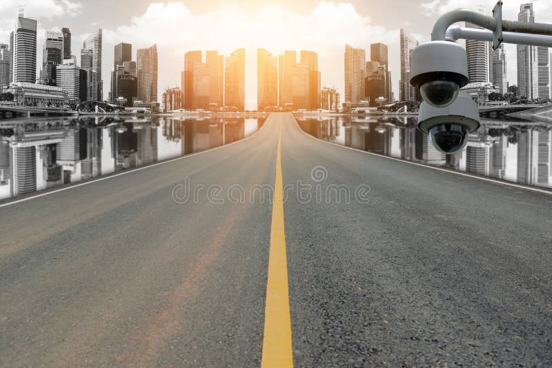 CCTV on the Road in the City. Stock Photo - Image of background, color ...