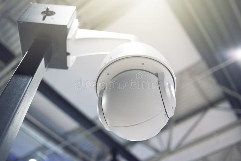 CCTV Security Camera, Closeup Photo. Security Cameras in Showroom Stock ...