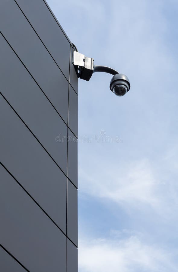 CCTV Security Camera on Facade of Building Stock Photo - Image of ...