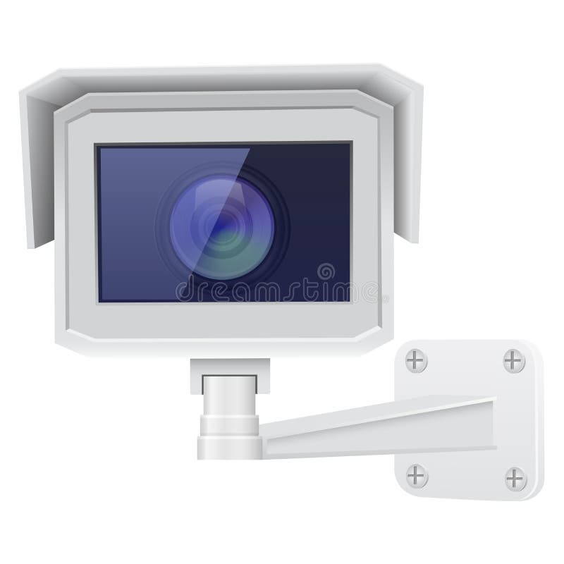 CCTV Security Camera. Front View Stock Vector - Illustration of design ...