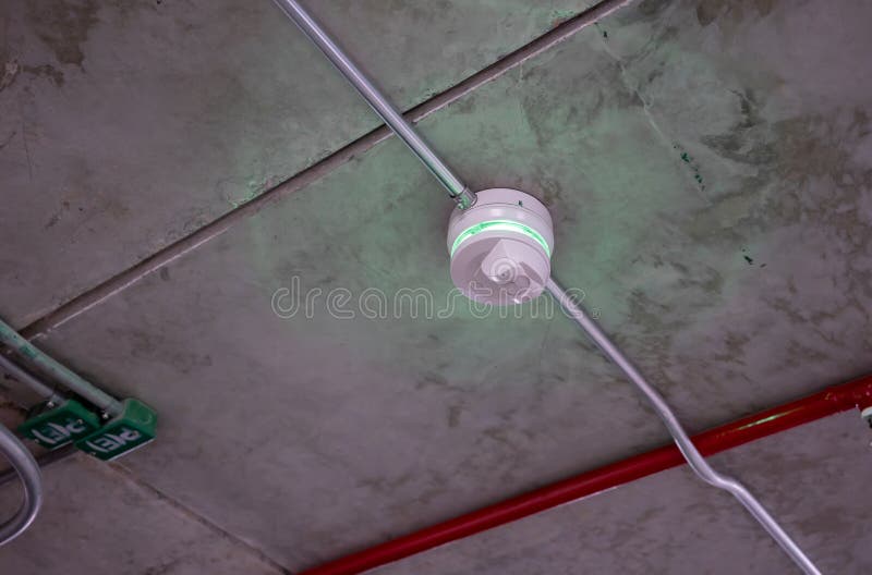 CCTV Security Camera Installed on Ceiling Building. Stock Photo - Image ...