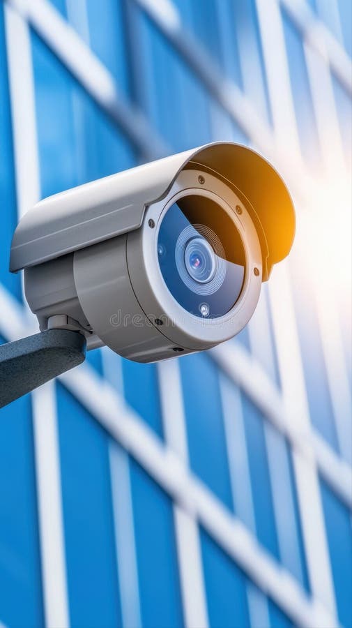 Cctv Security Camera Mounted on a School Building Ensuring Safety and ...