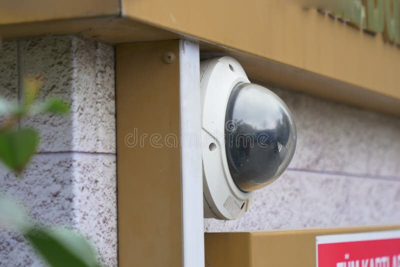 CCTV Security Camera Operating Outdoor Stock Photo - Image of security ...