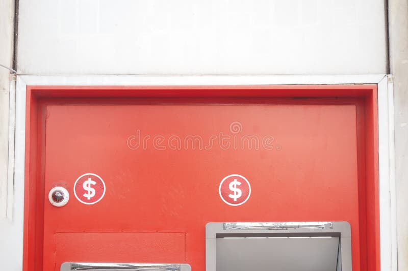 CCTV Security Camera Operating on Atm Booth Stock Image - Image of ...