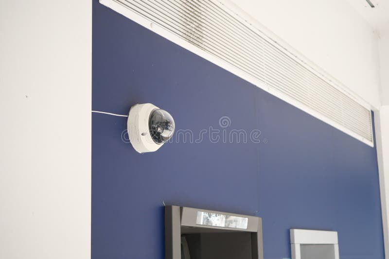 CCTV Security Camera Operating on Atm Booth Stock Photo - Image of ...