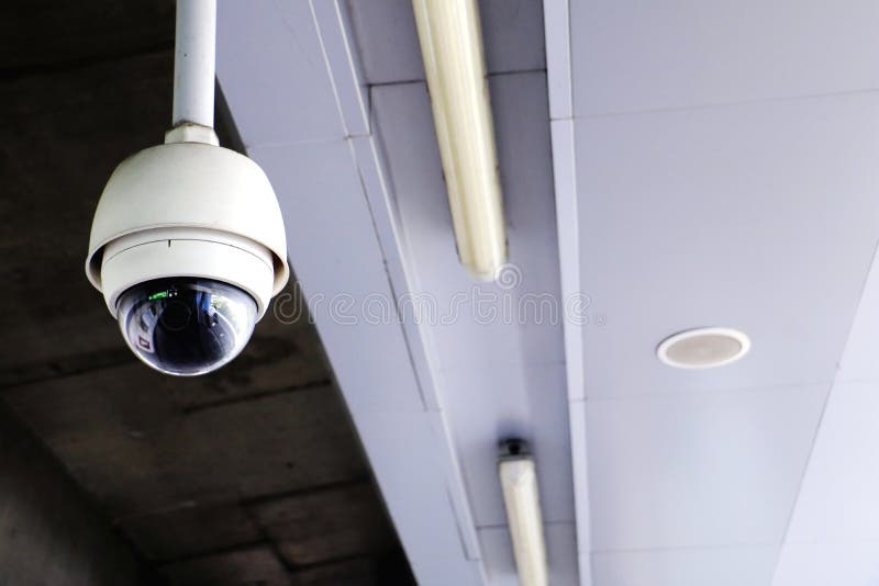 CCTV Security Camera Operating in Home. Stock Image - Image of isolated ...