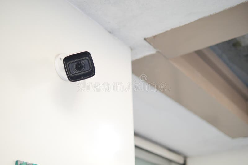 CCTV Security Camera Operating Outdoor Stock Image - Image of thief ...