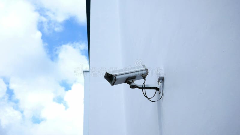 CCTV Security Camera Operating Outdoor Stock Footage - Video of alarm ...