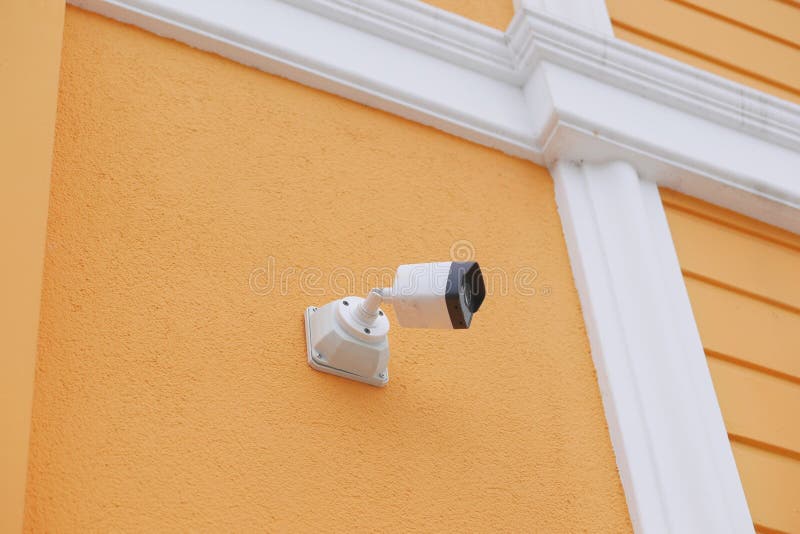 CCTV Security Camera Operating Outdoor Stock Photo - Image of safe ...