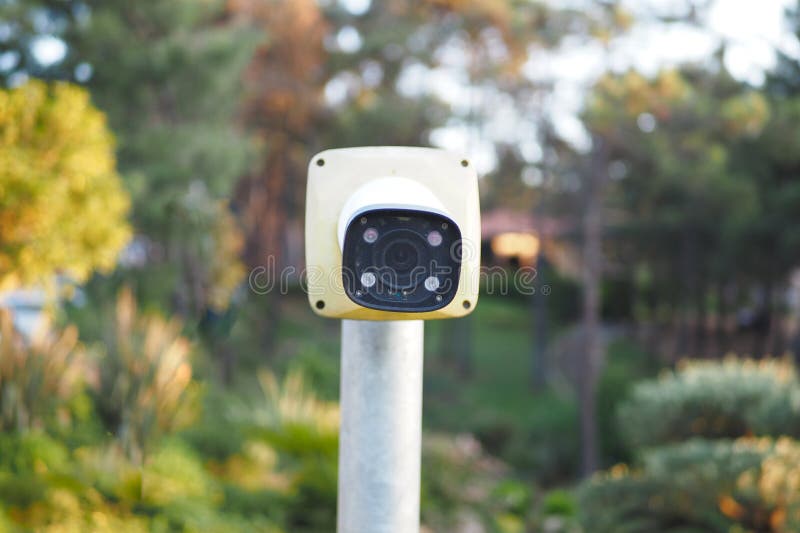 CCTV Security Camera Operating on Atm Booth Stock Image - Image of ...
