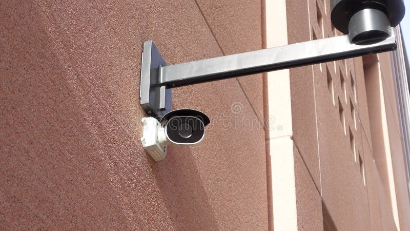 CCTV Security Camera Operating Outdoor Stock Video - Video of security ...