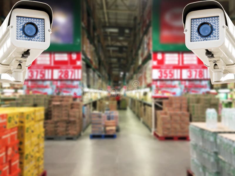 The CCTV Security Camera Operating Stock Image - Image of industry ...