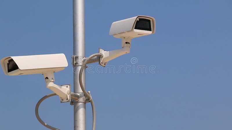 CCTV with Security Icon Floating Around. Stock Video - Video of cctv ...