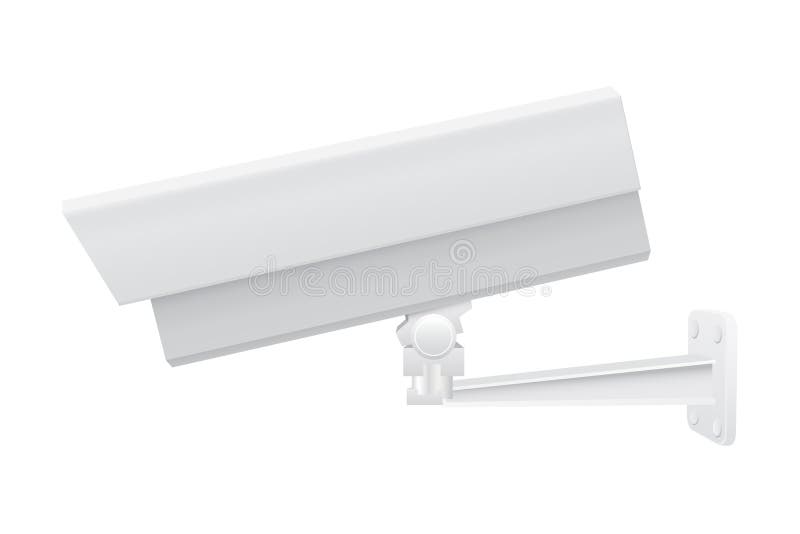 CCTV Security Camera. Side View. White Surveillance System Stock Vector ...