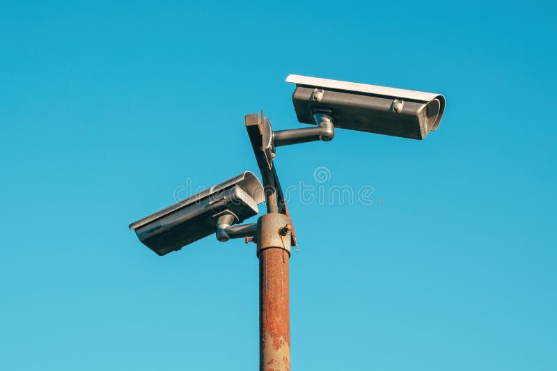 Street Surveillance Camera in the City, a Security CCTV Camera Has ...