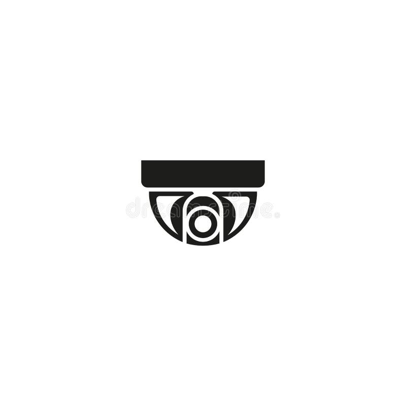 Camera Surveillance Security Vigilance Pictogram Stock Illustration ...