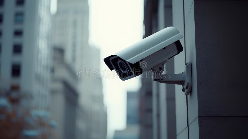 CCTV, Security Camera Surveillance in the City Street. Stock Photo ...