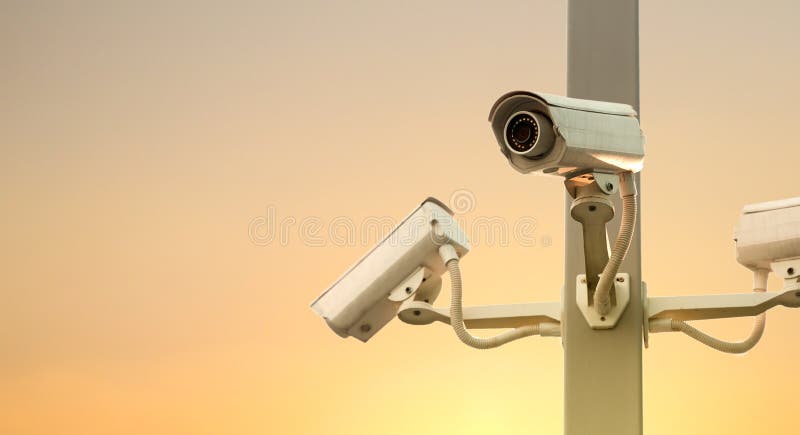 CCTV Security Camera Surveillance System Outdoor Public Stock Image ...