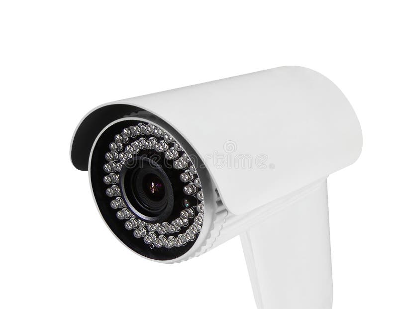 CCTV Security Camera on White Stock Image - Image of brother, cctv ...