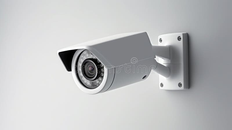 CCTV Security Camera on White Background for Safety. AI Generated Stock ...