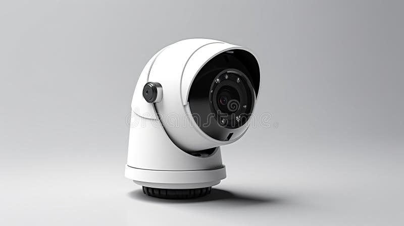 CCTV Security Camera on a White Background for Surveillance and Privacy ...