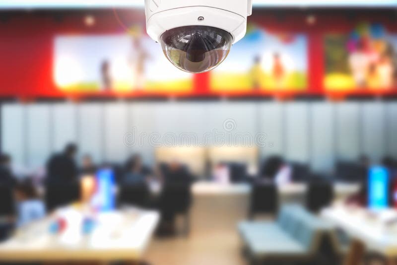 CCTV or Security Operating in Office Building or Office Center. Stock ...
