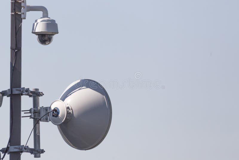 CCTV Security Surveillance Camera an a Street Stock Image - Image of ...