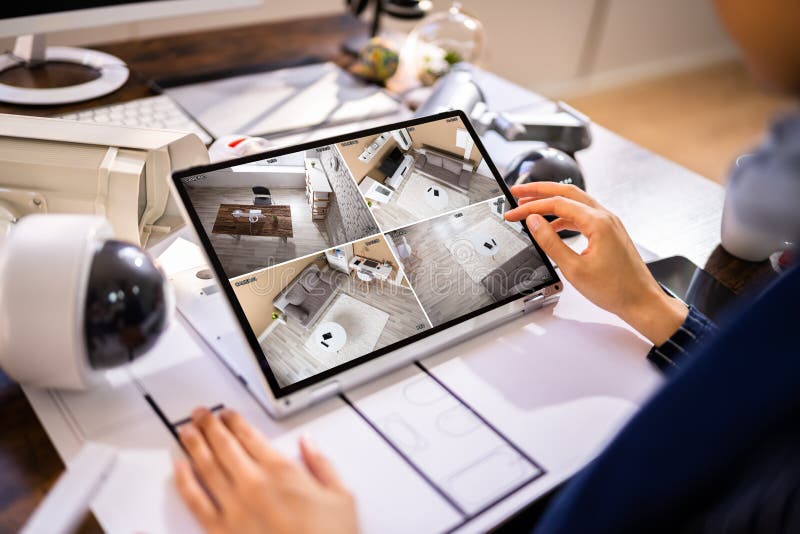 CCTV Security System Alarm Home Office Stock Image - Image of high ...