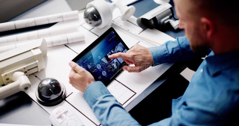 CCTV Security System Alarm Home Office Stock Image - Image of camera ...