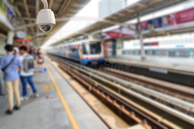 CCTV in Sky Train Terminal Gate Stock Image - Image of surveillance ...