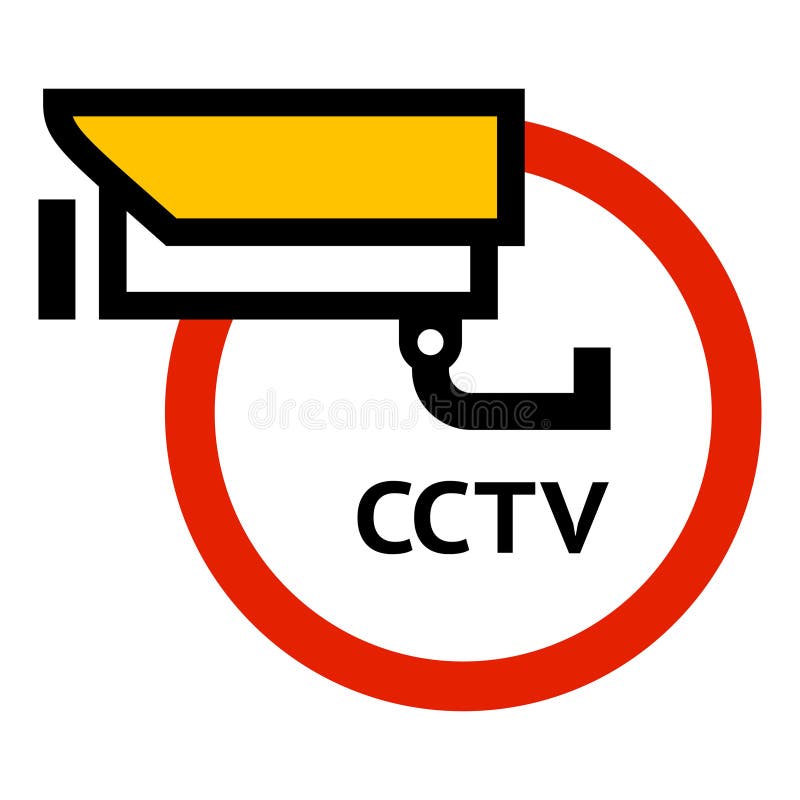 CCTV Sticker, Video Surveillance Stock Vector - Illustration of poster ...